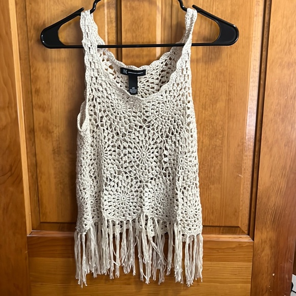INC International Concepts | Tops | Inc Crochet Frayed Tank | Poshmark